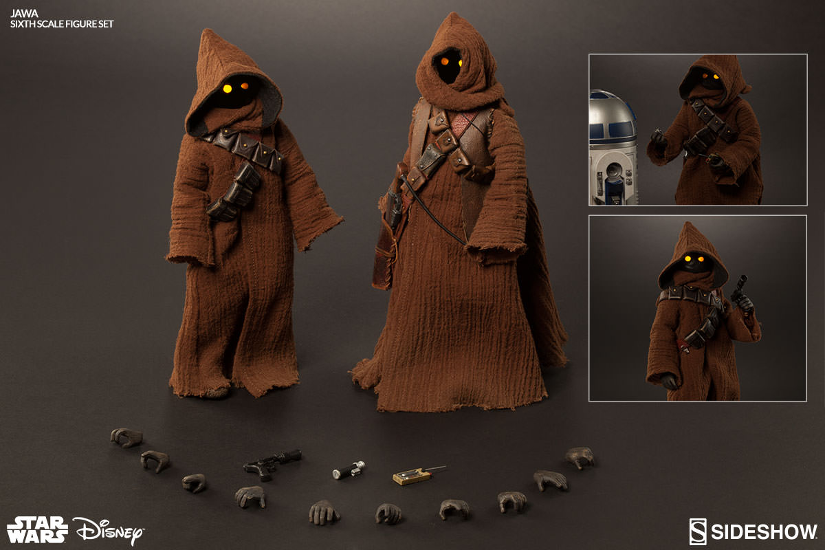 Sideshow’s 1/6th Scale Jawa Figure Set – Plastic and Plush