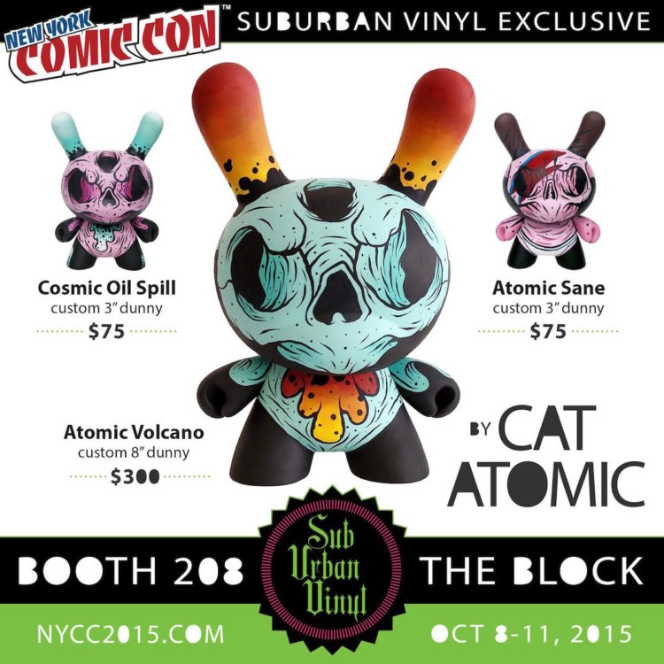 NYCC15: Cat Atomic’s Custom Dunnys – Plastic and Plush