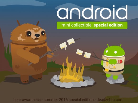 Android Mini Special Edition – Bear Awareness – Plastic and Plush