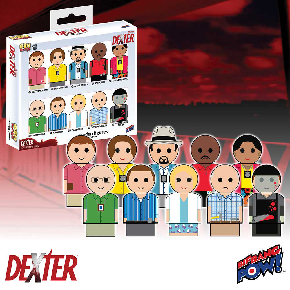 Dexter Pin Mate 10th Anniversary Set – Plastic and Plush