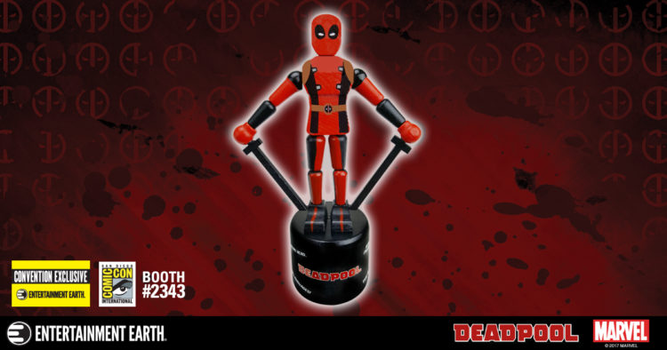 SDCC17: Deadpool Wood Push Puppet – Plastic and Plush