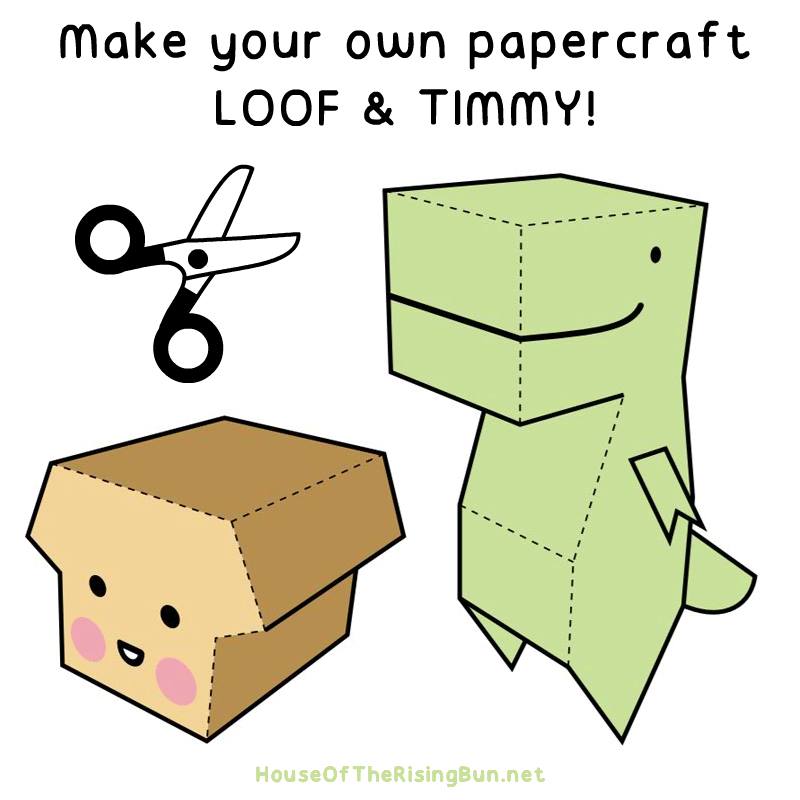 House of the Rising Bun Paper Foldables – Plastic and Plush