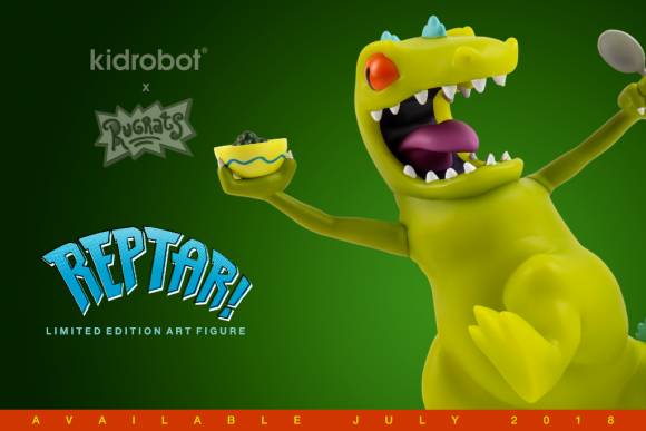 Rugrats REPTAR Art Toy Figure by Kidrobot – Plastic and Plush
